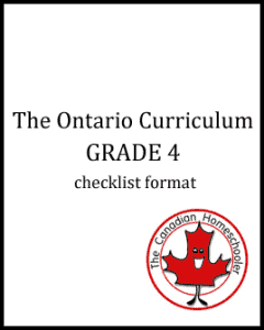 Curriculum Checklists - The Canadian Homeschooler Resources Shop