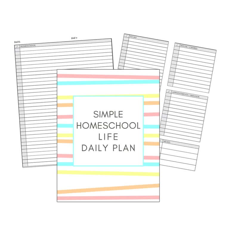 Simple Homeschool Life Day Planner - Printable Edition - The Canadian ...