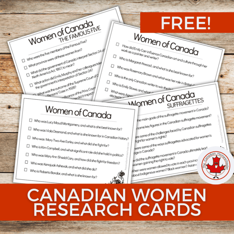 Printables - The Canadian Homeschooler Resources Shop