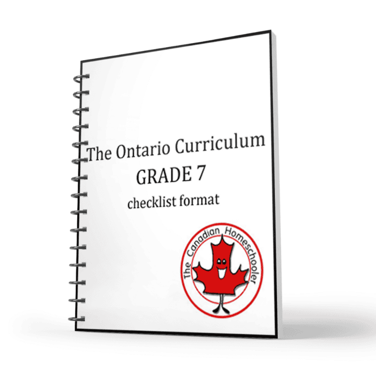 Curriculum Checklists - The Canadian Homeschooler Resources Shop